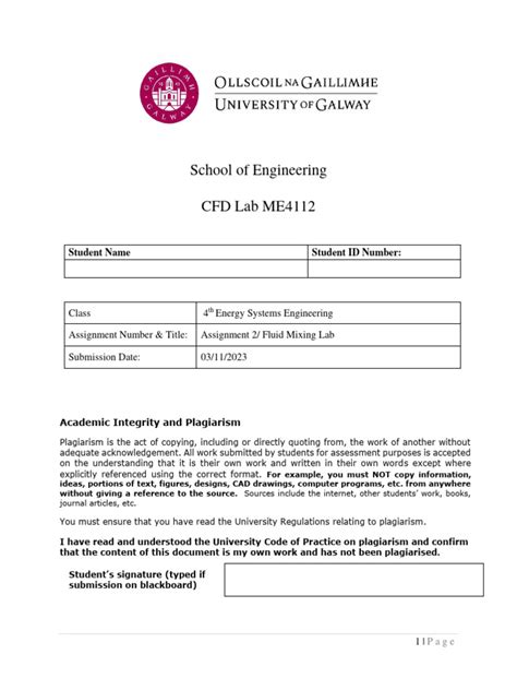 Fluid Mixing Lab Report Pdf Computational Fluid Dynamics Navier Stokes Equations