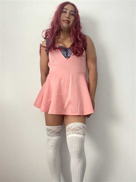 Modeling Pink Dress Photo Ashemaletube Com