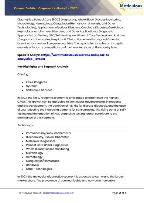 Ppt Europe In Vitro Diagnostics Market Powerpoint Presentation Free