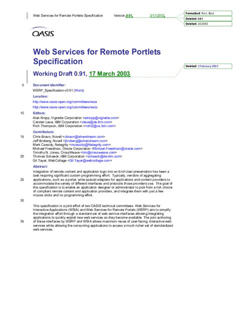 fillable online xml coverpages web services for remote portlets
