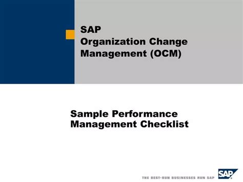 PPT Sample Performance Management Checklist PowerPoint Presentation Free Download ID