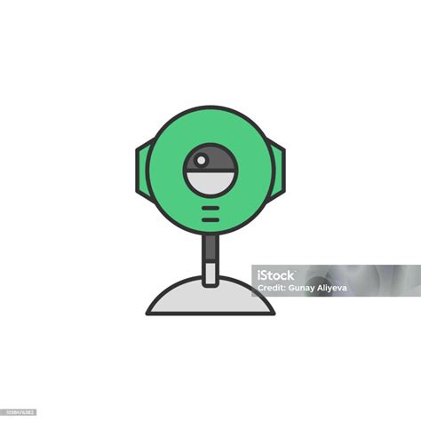 웹 캠 가상 현실 360 색된 아이콘입니다 모바일 개념 및 웹 응용 프로그램에 대 한 가상 현실 아이콘의 요소입니다 웹 및 모바일 컬러 웹 캠 가상 현실 360 아이콘을