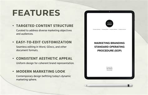 Marketing Branding Standard Operating Procedure SOP Template In