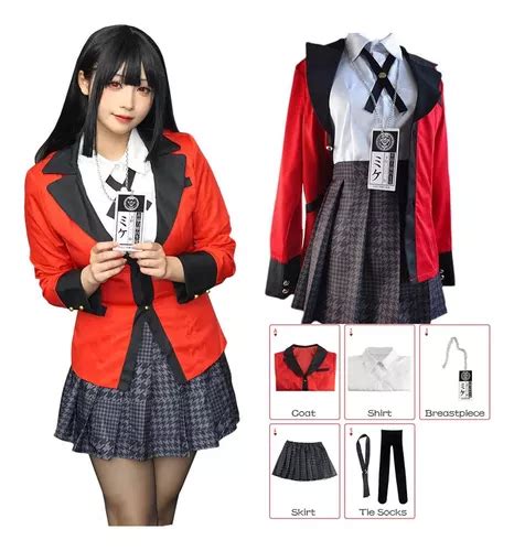 Disfraz De Anime Kakegurui Jabami Yumeko Para Cosplay De Hal Cuotas