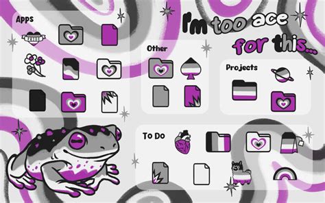 LGBTQIA Asexual Folder Icons FREE Proudly Ace Your Desktop