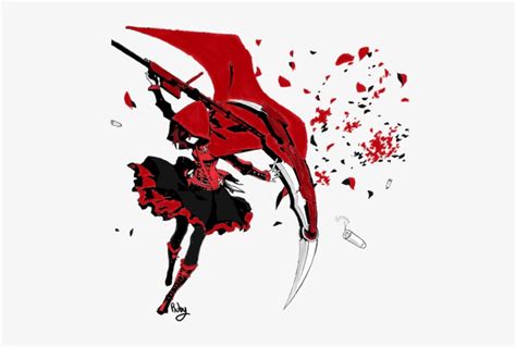 Anime Ruby Rose Flower Petals Rwby Ruby Rose Rwby Volume 4