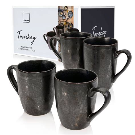 SÄnger Becher Tombey Kaffeebecher Set Steingut 300 Ml