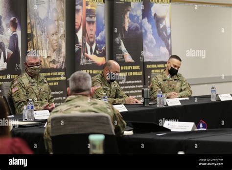 U S Army Reserve Leaders From The 364th Esc Assembled To Conduct The Yearly Training Brief For
