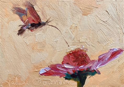 Moth And Echinacea Daisy Paintandsimple