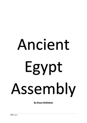 Ancient Egyptian Assembly Script Teaching Resources