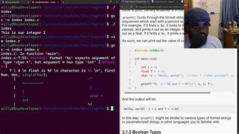 Low Level Programming For Beginners C Programming And Vim Chapter 3 C Basics Youtube