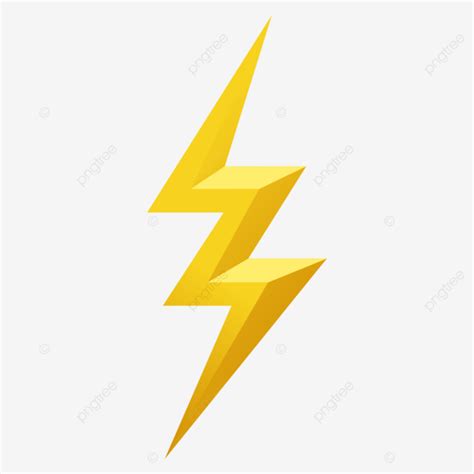 Lightning Strike Thunder With Yellow Color Vector Lightning Thunder