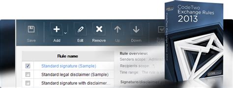 Email Signatures For Exchange 2013 New CodeTwo Exchange Rules