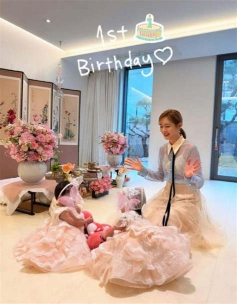 Sung Yuri Celebrates Her Twin Daughters First Birthday Allkpop