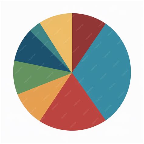 premium vector a pie chart with various segments each colored differently and labeled with