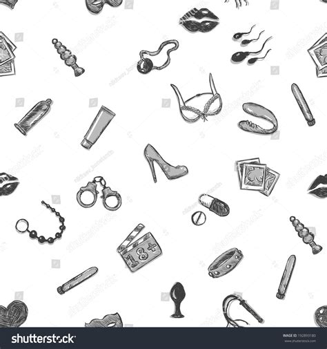 Vector Seamless Sex Shop Pattern Stock Vector Royalty Free 192893180