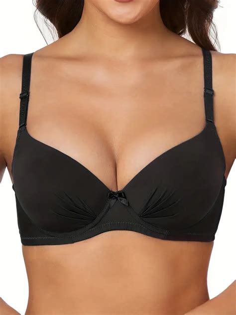 Full Coverage Solid C Cup Push Up Bra Binnys Usa