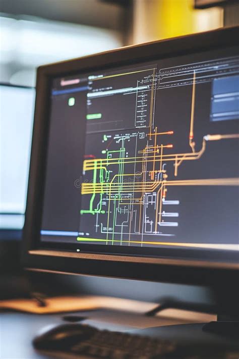 Computer Screen Displaying A Cad Model Of An Energy Efficient Urban