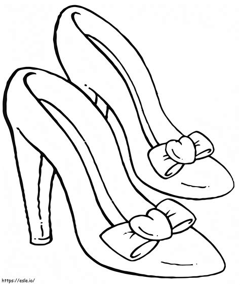 Drawing Womens Shoes Coloring Page