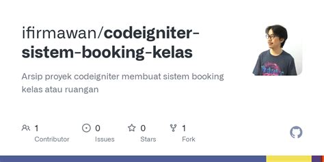 Github Ifirmawancodeigniter Sistem Booking Kelas Arsip Proyek