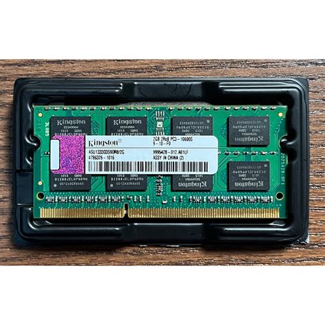 Kingston 金士頓 2gb 2rx8 Pc3 10600s Ddr3 1333 筆記型電腦 筆電 記憶體 二手良品 蝦皮購物