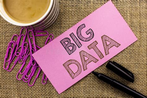 Handwriting Text Writing Big Data Concept Meaning Huge Data