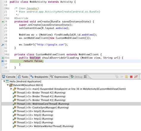Android Is It Possible To Separate Webviews Ui And Threads Stack Overflow