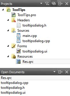 Qt Tutorial Tool Tips