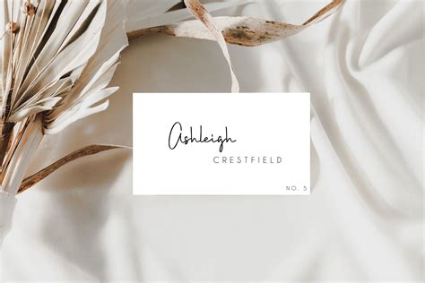 Jade Modern Cursive Simple Place Card The Invite Place
