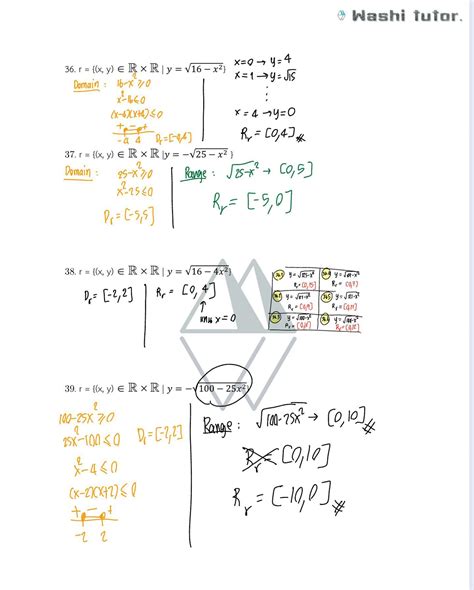 การหาค่าโดเมนและเรนจ์ ม 4 Washi Tutor By พี่หมอไอซ์