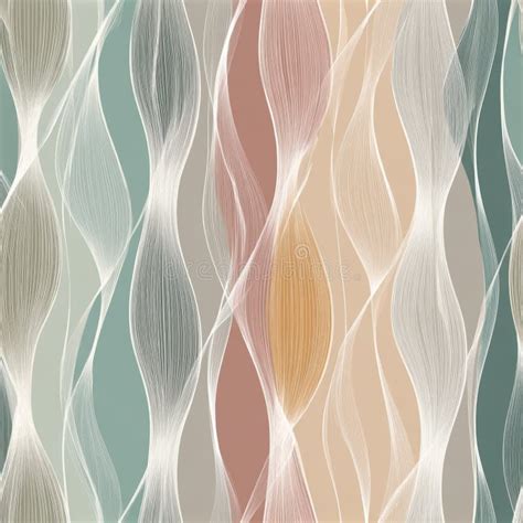 Elegant Abstract Wave Pattern In Soft Pastel Colors For Backgrounds Stock Illustration