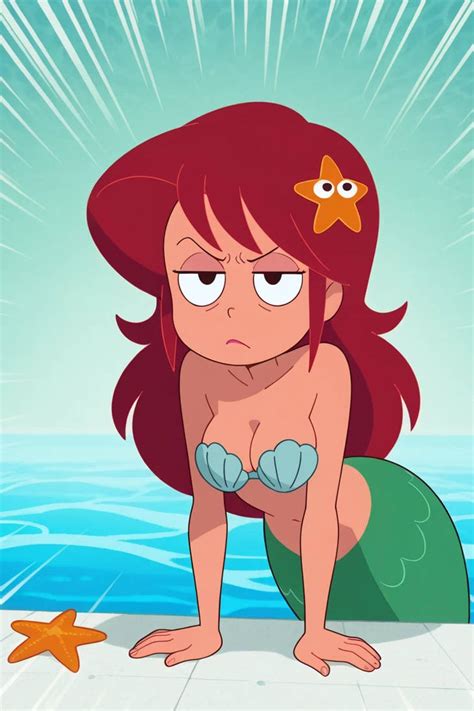 Marina From Zig And Sharko Fanart Bored Face By Fatonyx On Deviantart