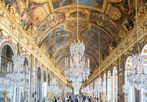 Versailles France August 12 2021 Hall Of Mirrors Versailles