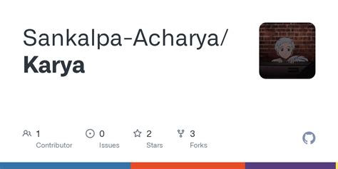 GitHub Sankalpa Acharya Karya