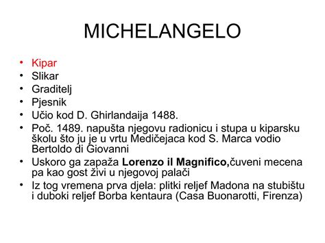 Michelangelo Ppt