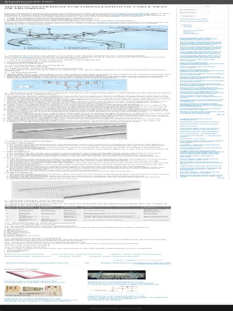 Method Statement For Installation Of Cable Tray Or Trunking Pdf