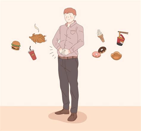 Les Aliments Qui Font Grossir Vecteur Premium