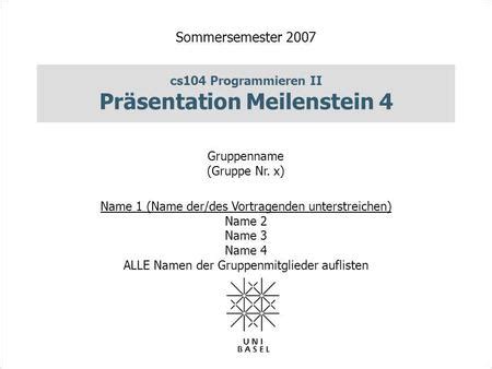 Auflistung Der Einzelnen Namen Ppt Herunterladen