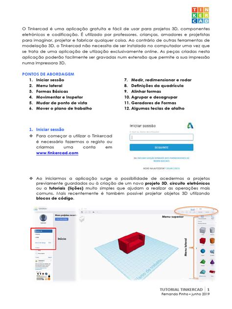 Manual Tinkercad Fernando Compactado Pdf Botão Ctrl Impressão 3d