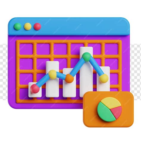 Premium Psd Data Analysis Graph 3d Illustration