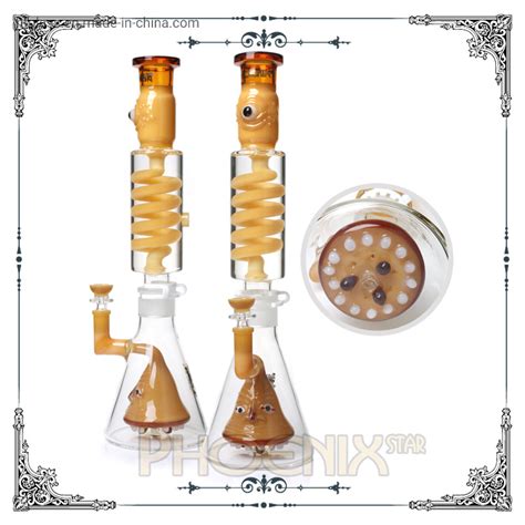 New Design Phoenix Star 18 Inches Glycerin Glass Water Pipe Hot Sale