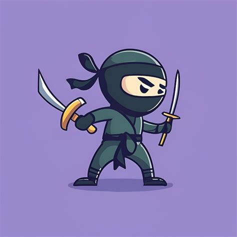 Premium Vector Vector Ninja Logo