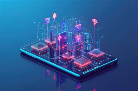 5g Mobile Network Concept With Modern Communication Infrastructure Elements Stock Image Image