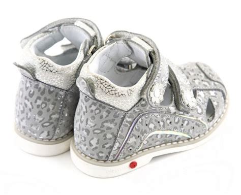 Купити Сірі леопардові ортопедичні сандалі з високим задником Ortofina 124 04 за вигідною ціною