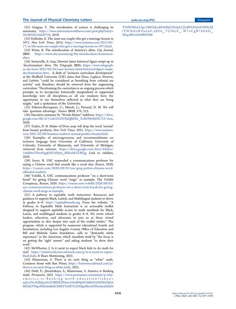 The Peril Of Politicizing Science By Anna I Krylov Pdf