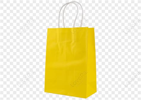 간단한 노란색 크래프트 종이 쇼핑백 벡터 종이 봉지 포장 봉투 Png 일러스트 무료 다운로드 Lovepik