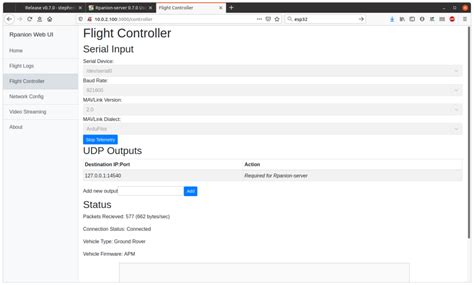 New Companion Computer Software Rpanion Server Blog Ardupilot