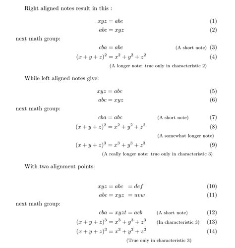 Math Mode How To Properly Format A Proof Explanation With Multiple