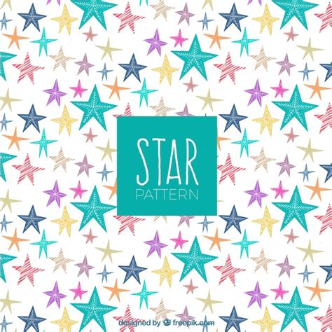 Patrón De Estrellas Coloridas Vector Gratis