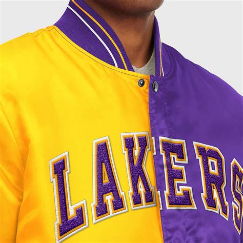Purpleyellow Los Angeles Lakers Varsity Satin Jacket Jacket Makers